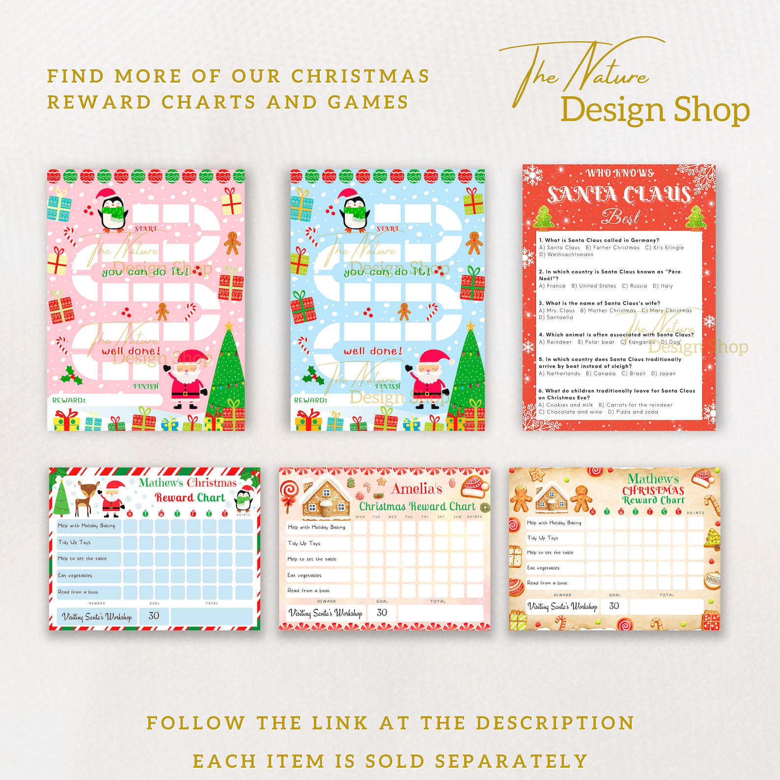 Christmas Reward Chart for Kids Daily Routine Chart Kids Chore Chart ...