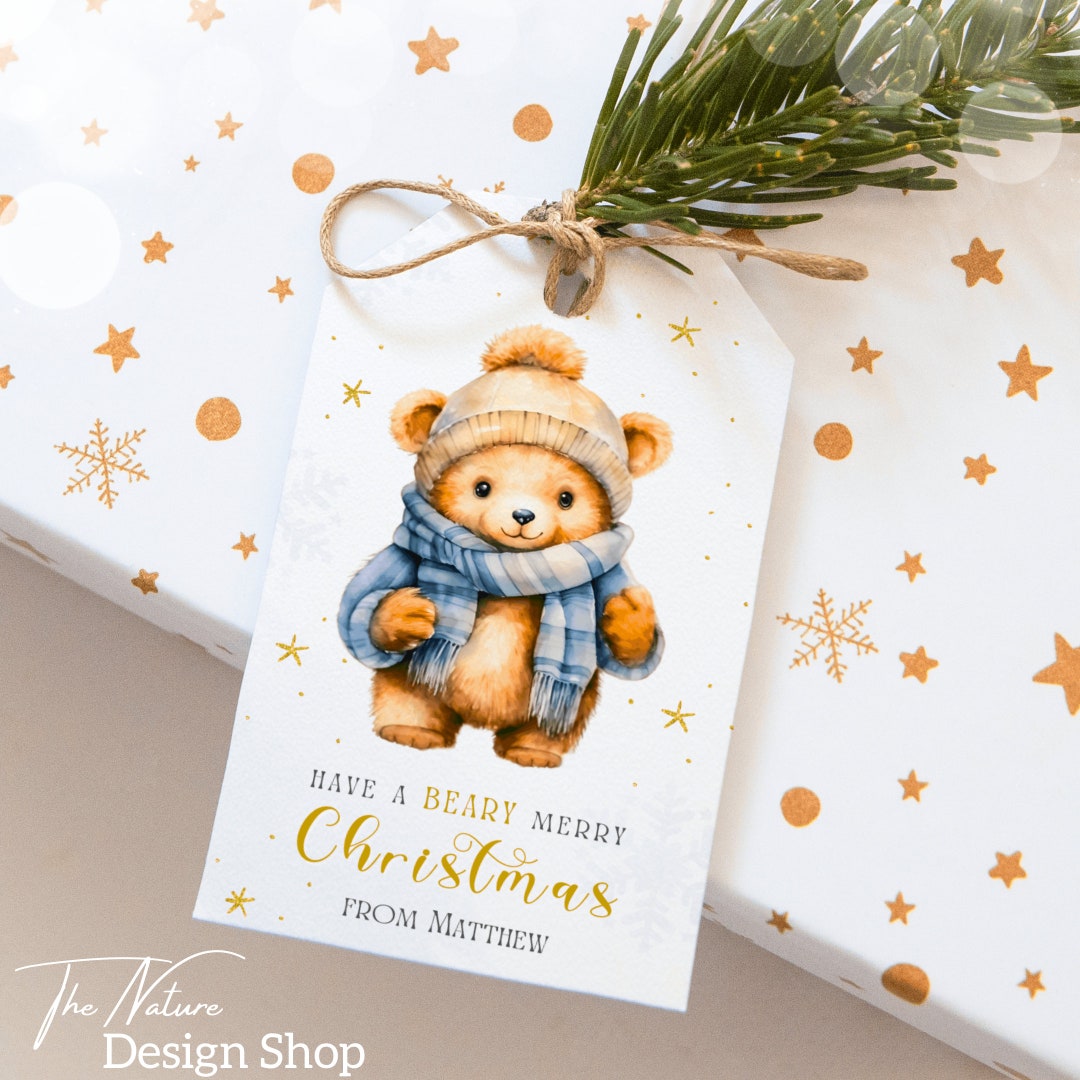 Beary Merry Christmas Tag Classroom Christmas Tag Christmas Tags for ...