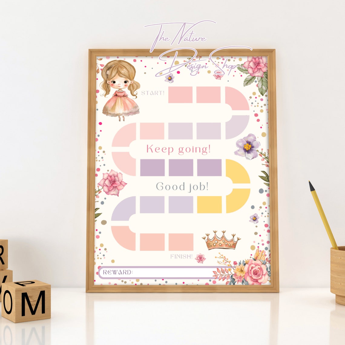 Princess Behavior Chart for Girls Daily Routine Chart Princess - Etsy