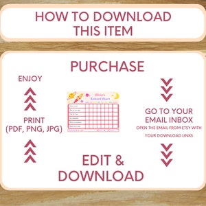 Editable Space Reward Chart Printable Behavior Chart Daily Chore Chart ...