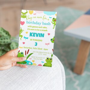 Frog Birthday Invitation Frog Party Invite Frog Invitations Toadally ...