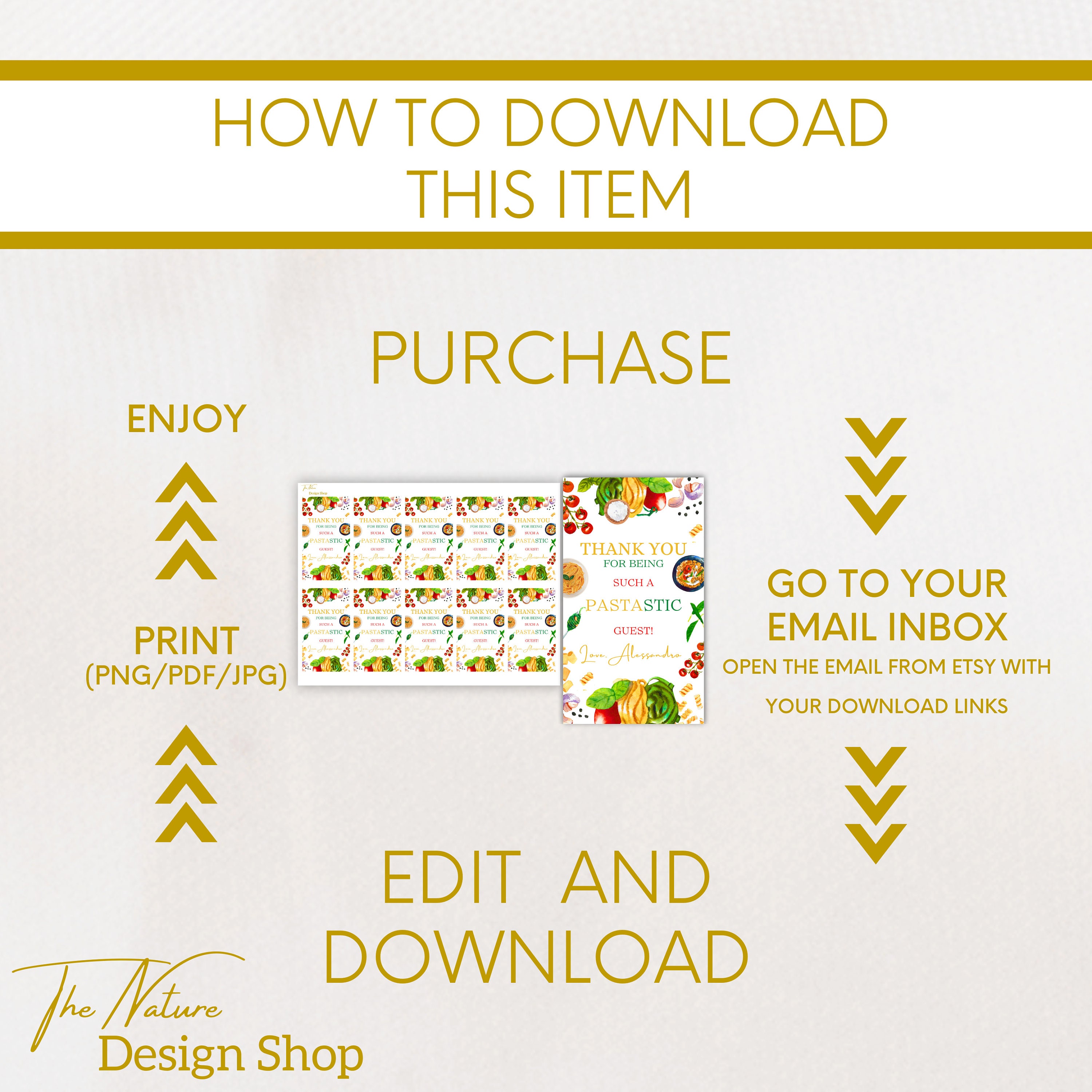 Editable Pasta Gift Tag Pasta Party Favor Tag Pasta Dinner Party ...