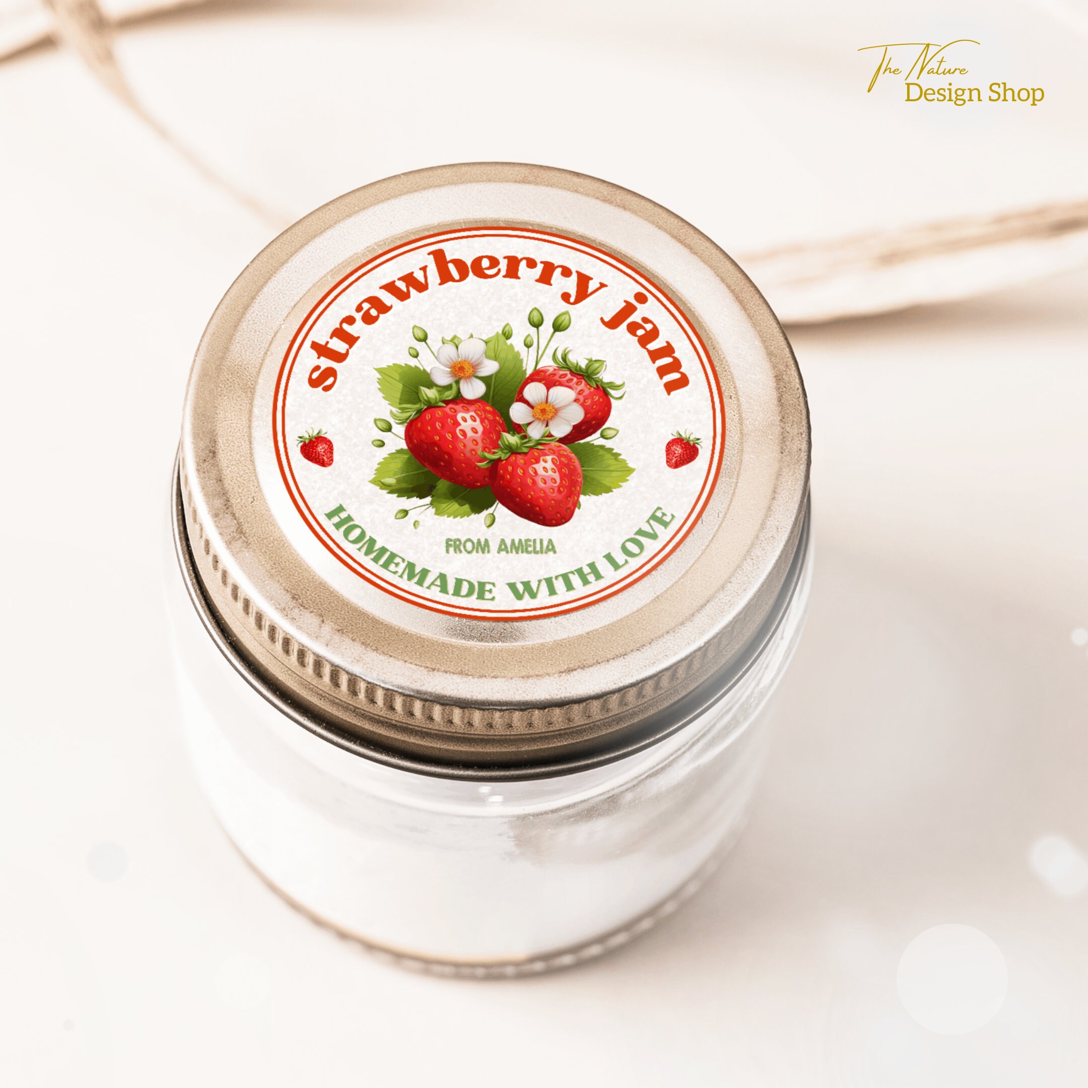 Editable Strawberry Jam Sticker Strawberry Jam Jar Labels Strawberry ...