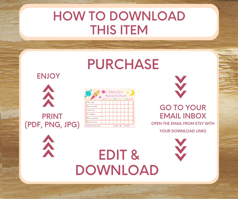 Editable Space Reward Chart Printable Behavior Chart Daily Chore Chart ...