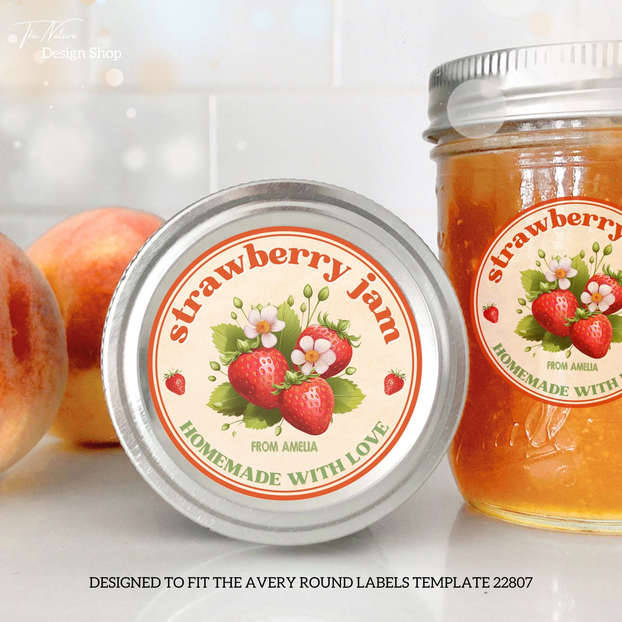 Editable Strawberry Jam Sticker Strawberry Jam Jar Labels Strawberry ...