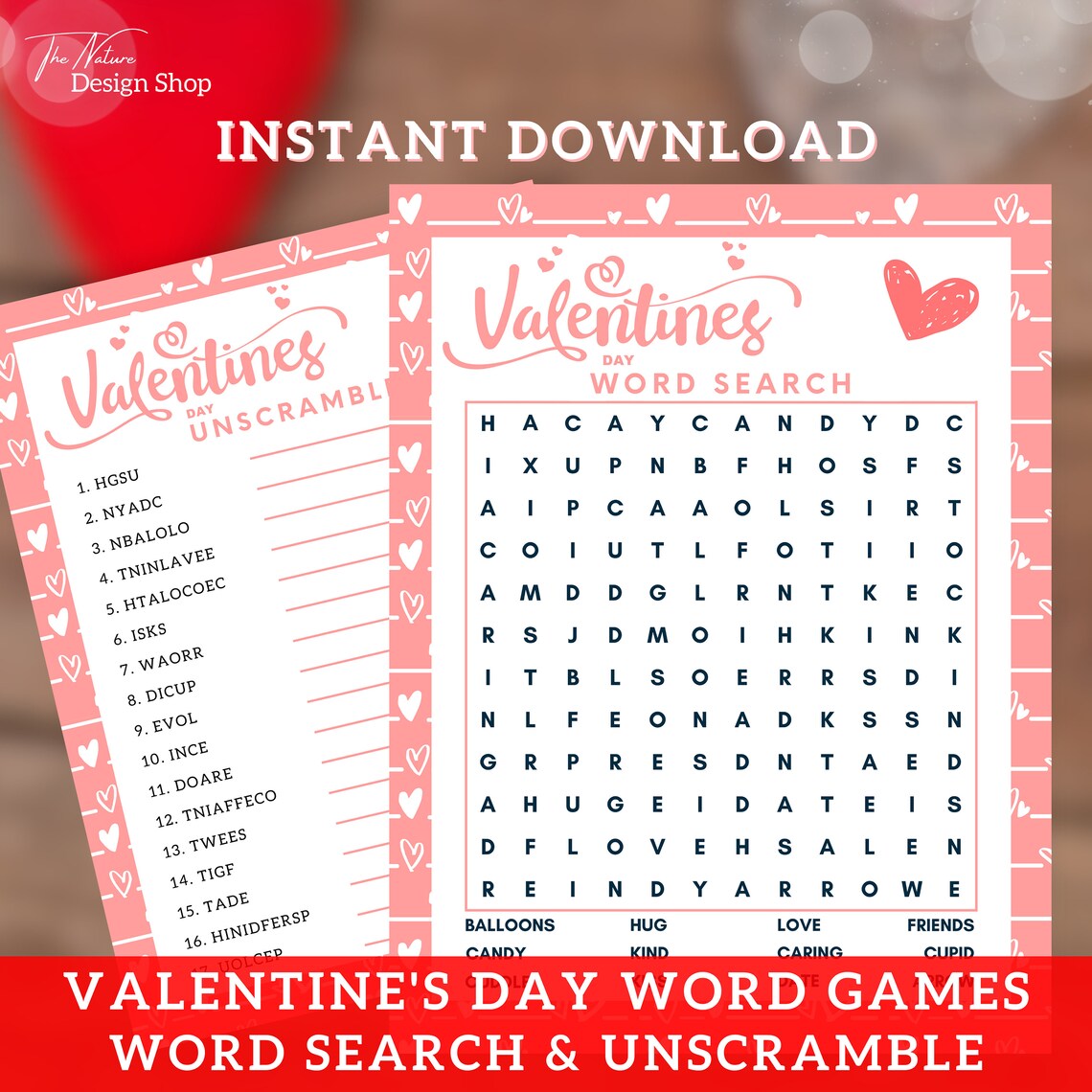 Valentines Day Word Search Valentine Word Search Valentines Day ...