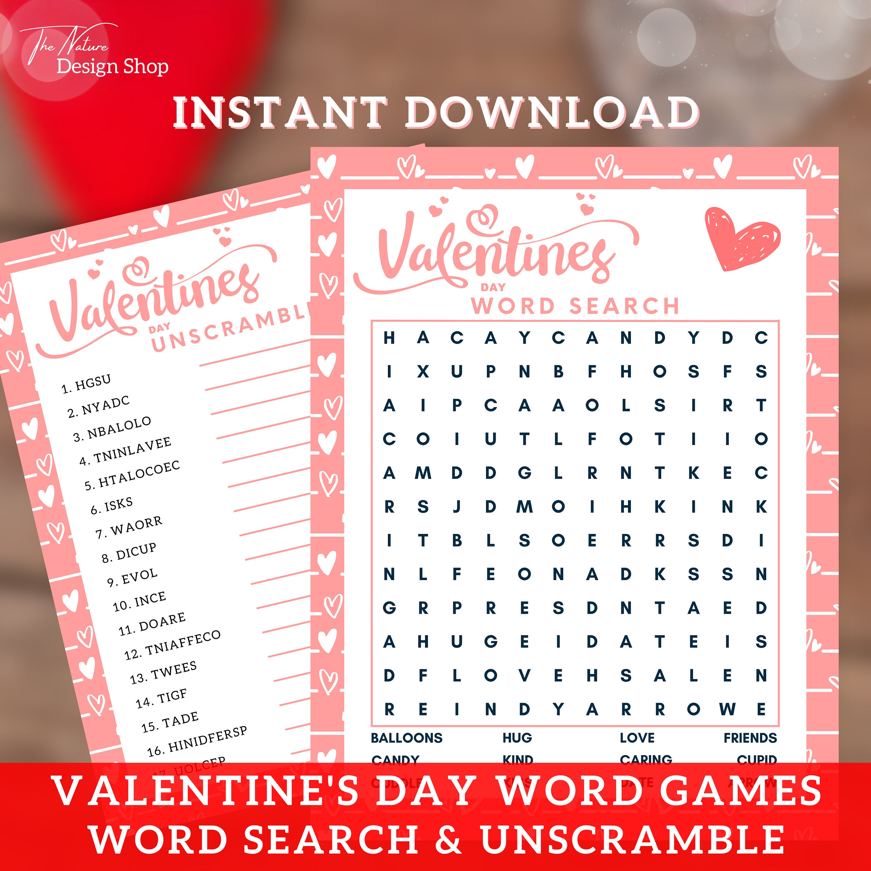 Valentines Day Word Search Valentine Word Search Valentines Day ...