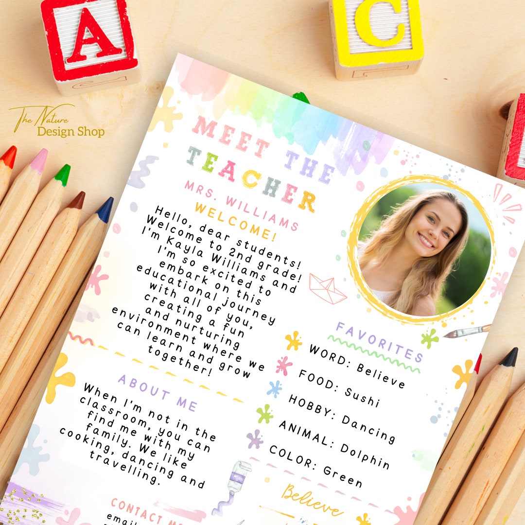 Meet the Teacher Template Meet Theteacher Kindergarten Letter Meet the ...
