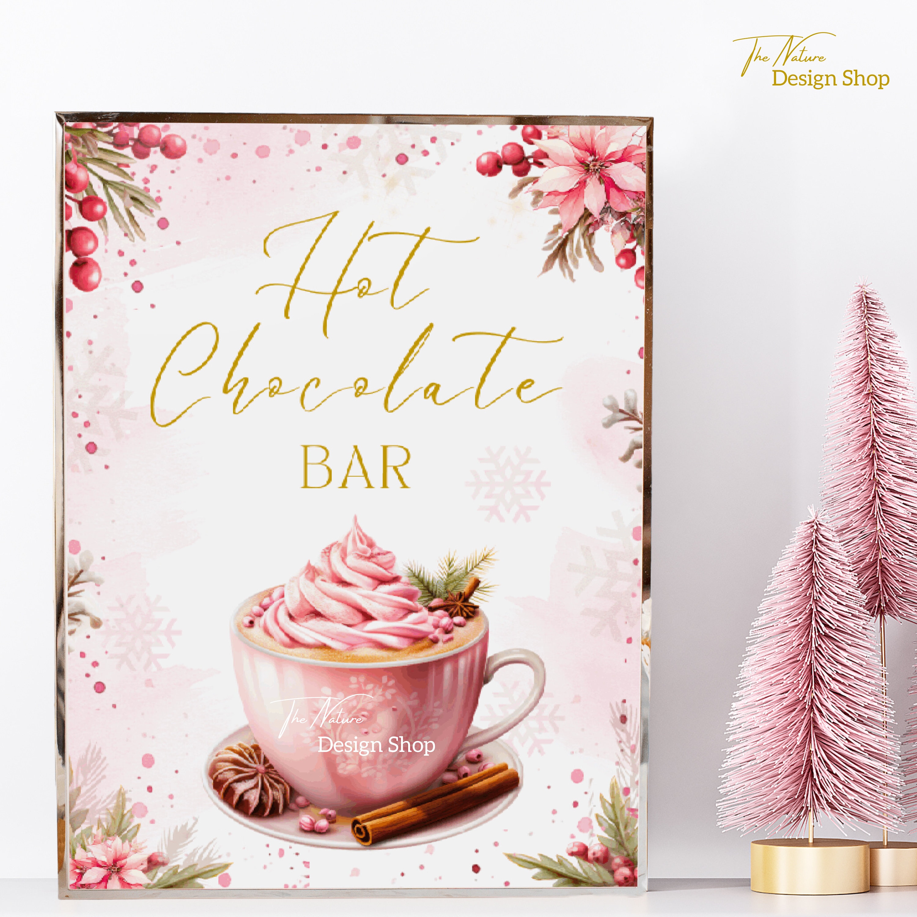 Pink Hot Chocolate Bar Sign Printable Hot Cocoa Bar Sign - Etsy