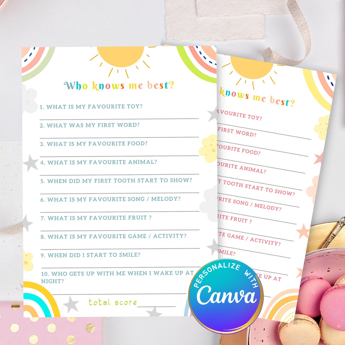 Editable 1st Birthday Game First Trip Around the Sun Games Sun Baby ...