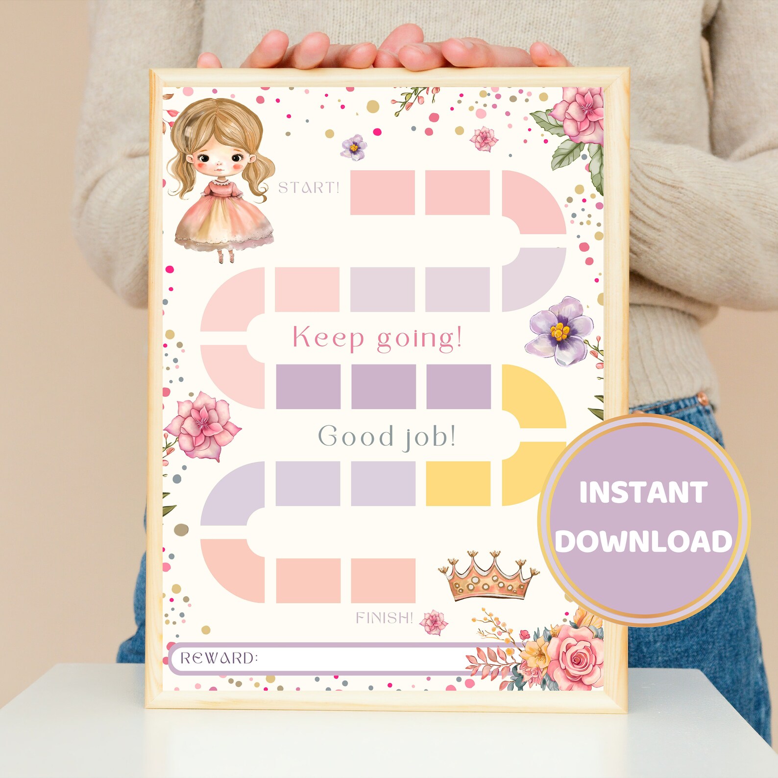 Princess Behavior Chart for Girls Daily Routine Chart Princess - Etsy