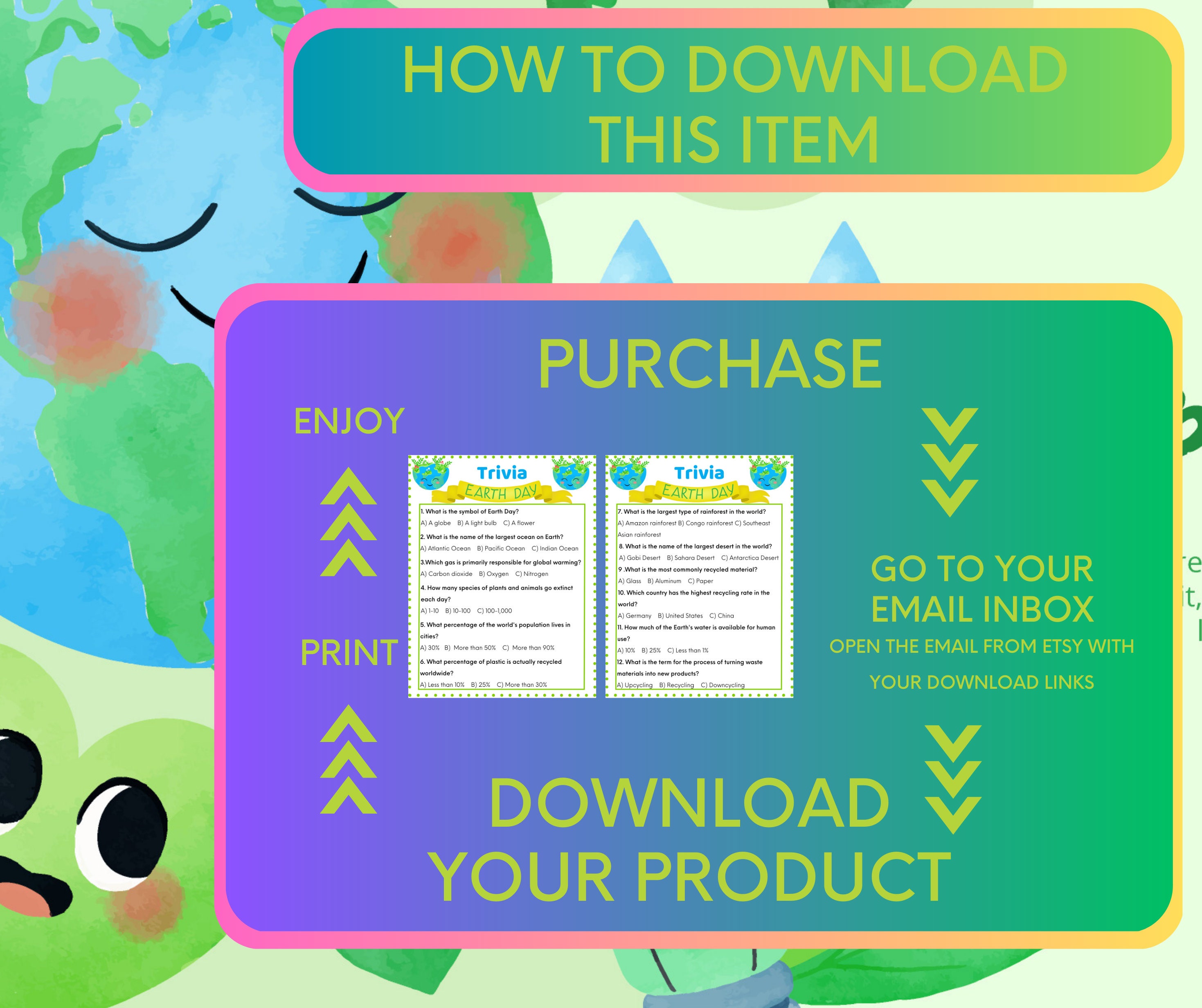 Earth Day Game Earth Day Msze Printable Games Kids Earth Day Activity ...