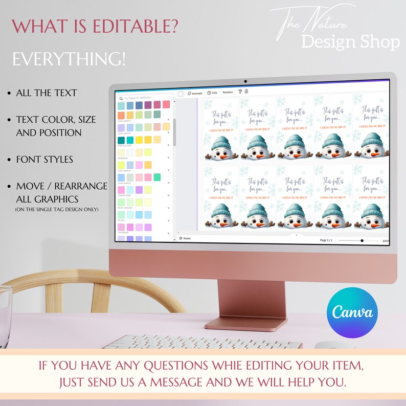 Secret Santa Gift Tags Secret Santa Gift Basket Secret Santa Printable ...