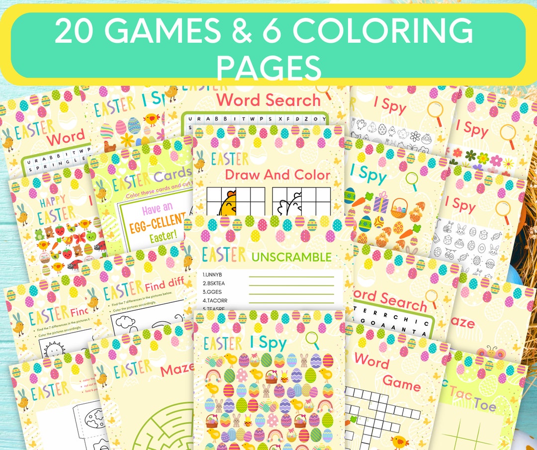 Easter Activity Bundle for Kids Easter Games Printable Family Easter ...