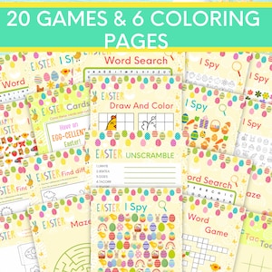 Easter Activity Bundle for Kids Easter Games Printable Family Easter ...