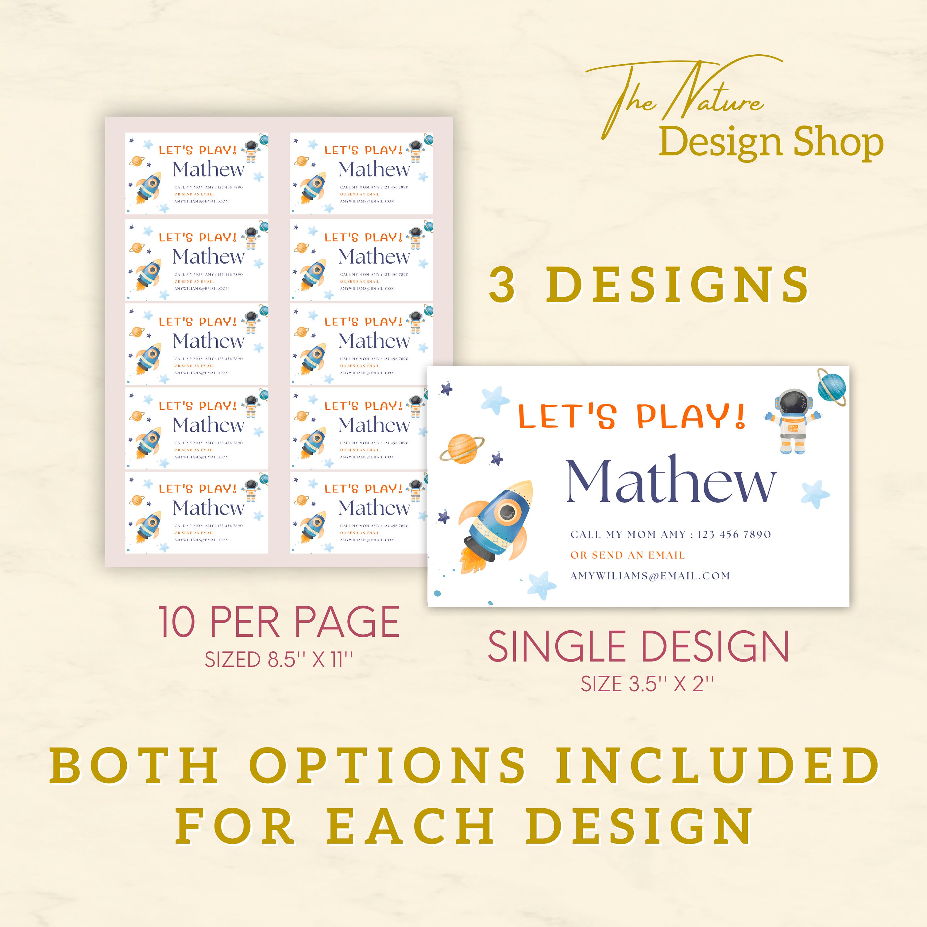 Kids Contact Cards Kids Playdate Cards Boys Keep in Touch for Kids ...