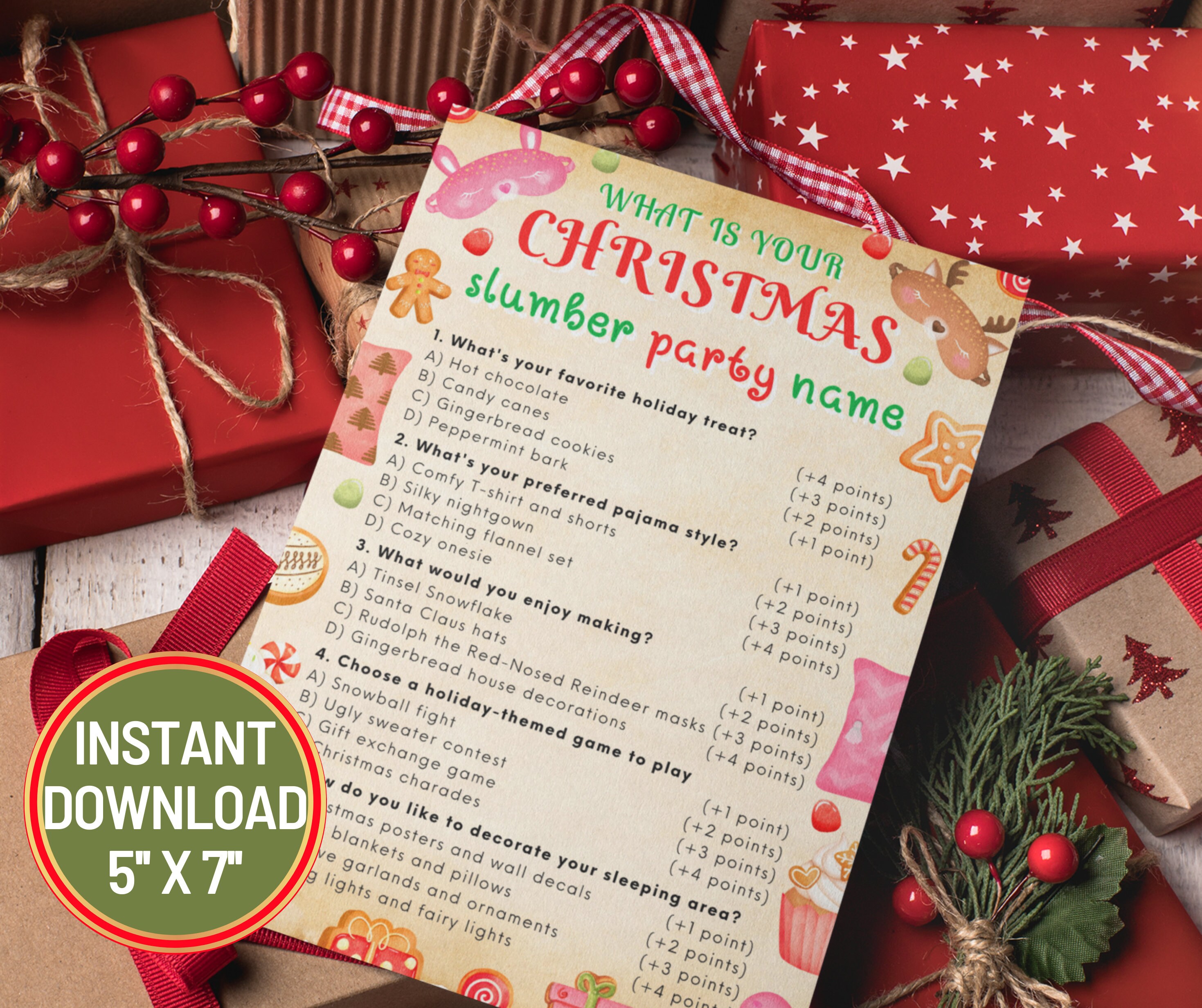 Christmas Sleepover Ideas Tween Sleepover Games Slumber Party Squad ...