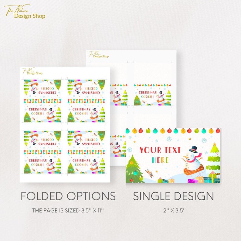 Editable Christmas Food Label Christmas Name Tag Template Christmas ...