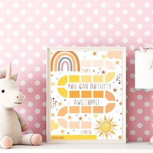 Colorful Boho Rainbow Reward Chart for Kids Daily Routine Chart Kids ...