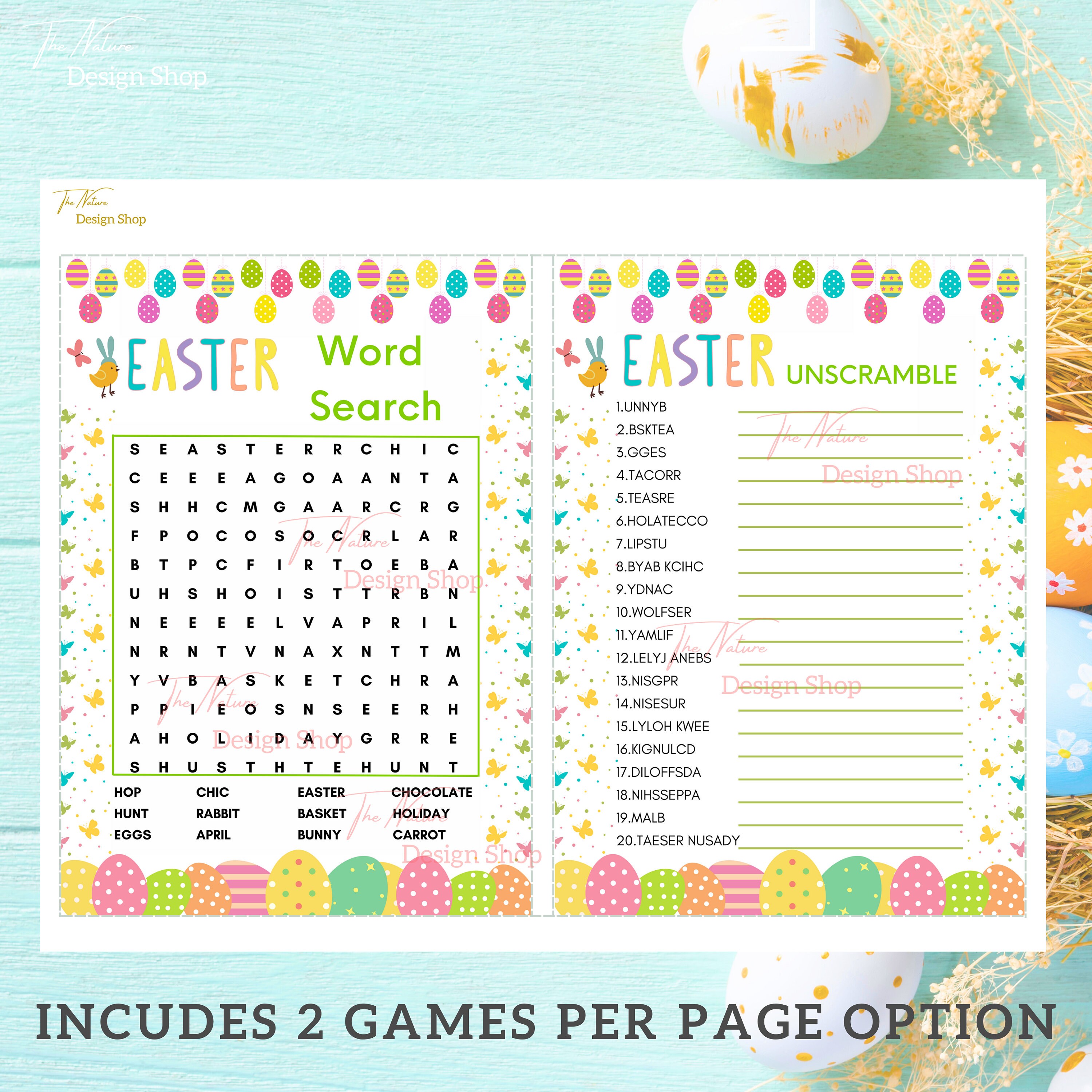 Easter Unscramble Game Easter Word Search Kids Easter Printable ...