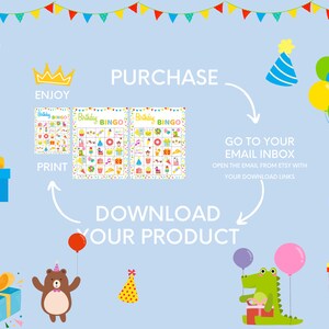 Birthday Bingo Game Kids Birthday Party Bingo Birthday Party Games Kids ...