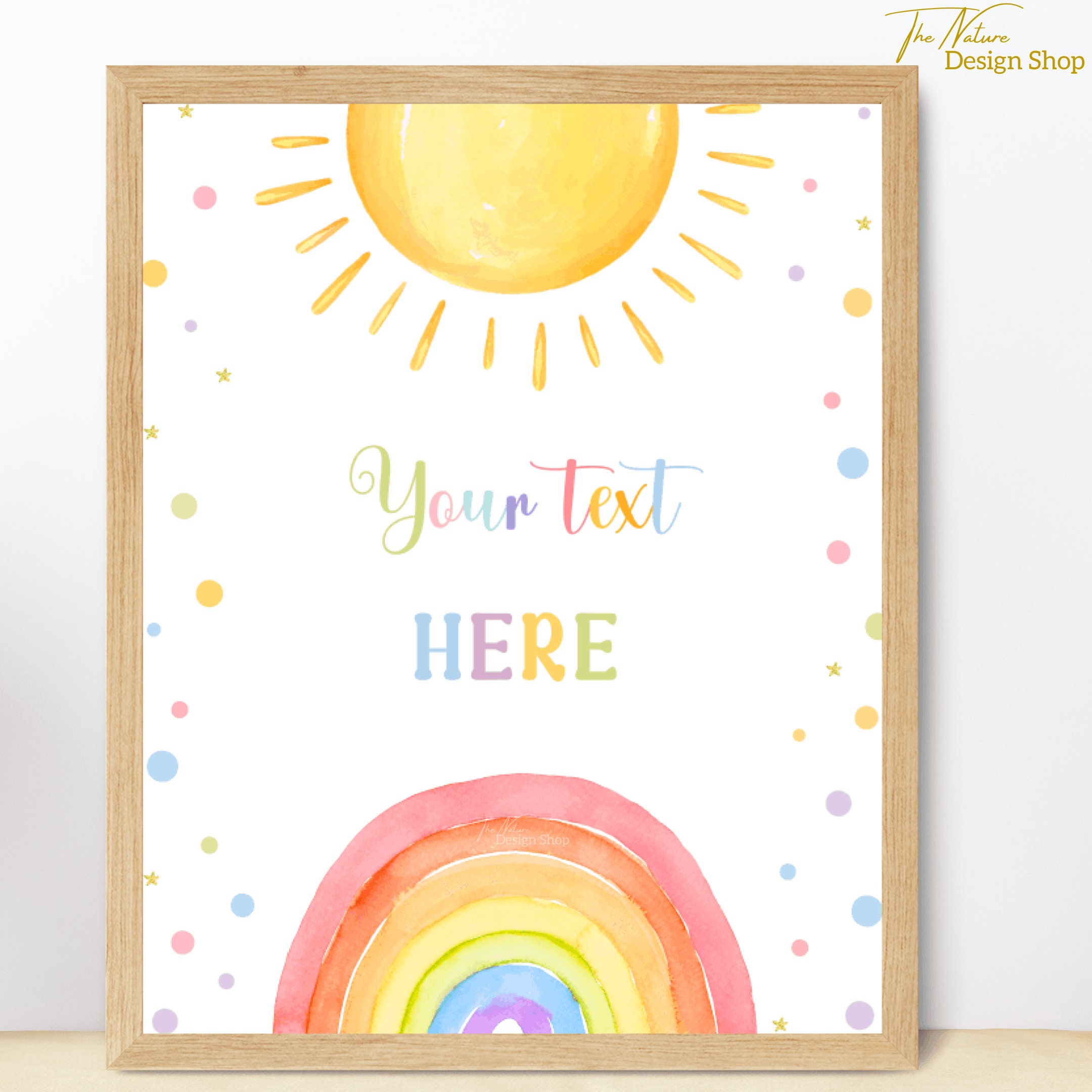 Editable Rainbow Welcome Sign Birthday Welcome Sign Rainbow Birthday ...