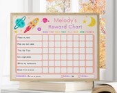 Editable Space Reward Chart Printable Behavior Chart Daily - Etsy