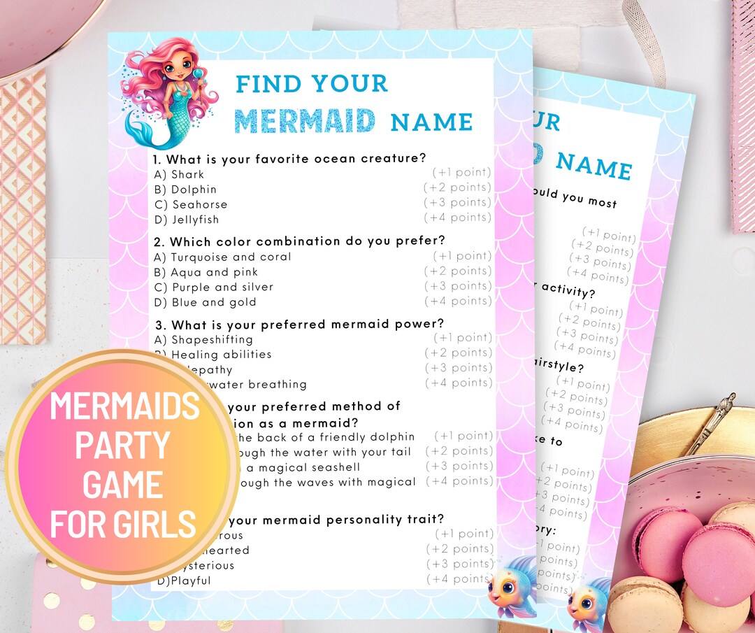 Mermaid Games Sleepover Birthday Ideas Tween Sleepover Games Slumber ...