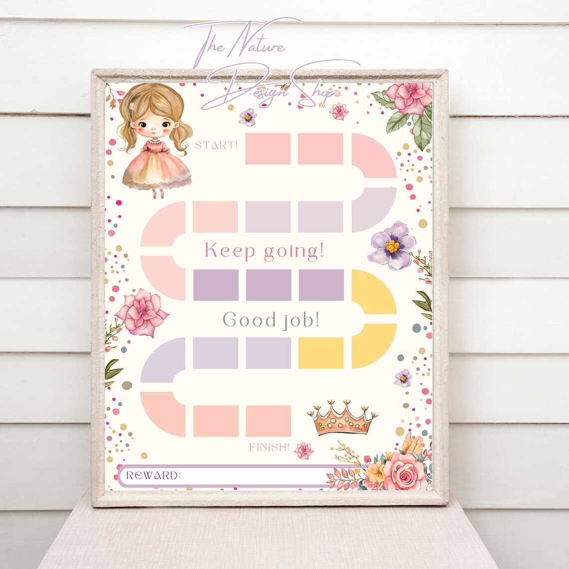 Princess Behavior Chart for Girls Daily Routine Chart Princess - Etsy