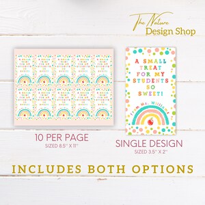 Teacher Gift Tag Back to School Gift Tag School Treat Tag School Gifts ...