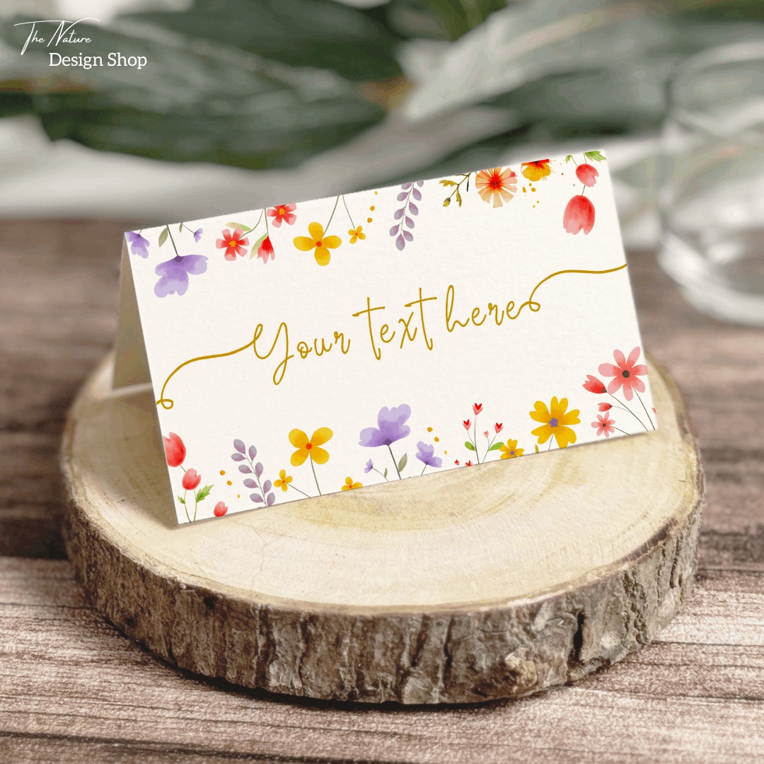 Editable Wildflower Food Label Wildflower Name Tag Wildflower Name ...