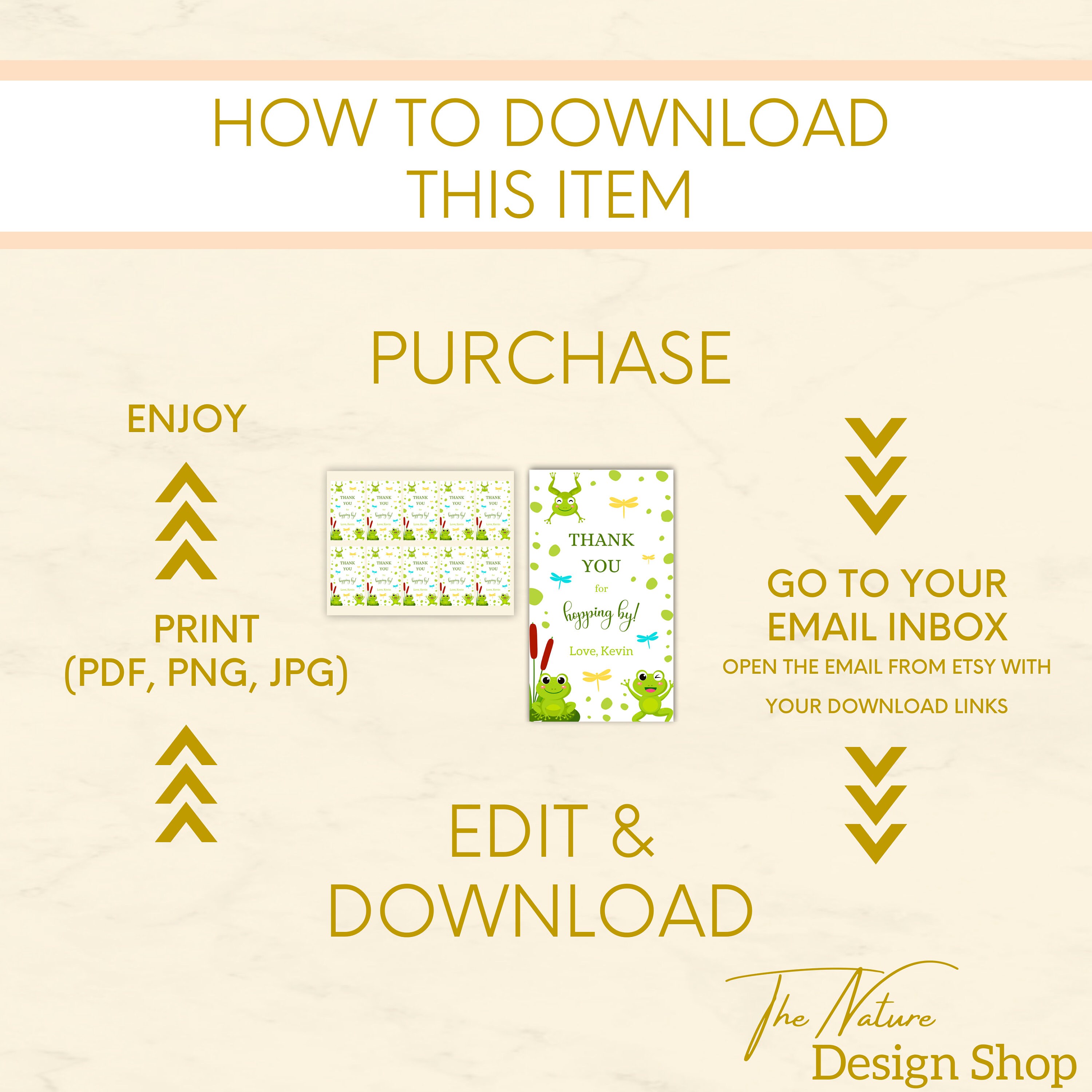 EDITABLE Frog Thank You Tag Frog Favor Tag Frog Birthday Decorations ...