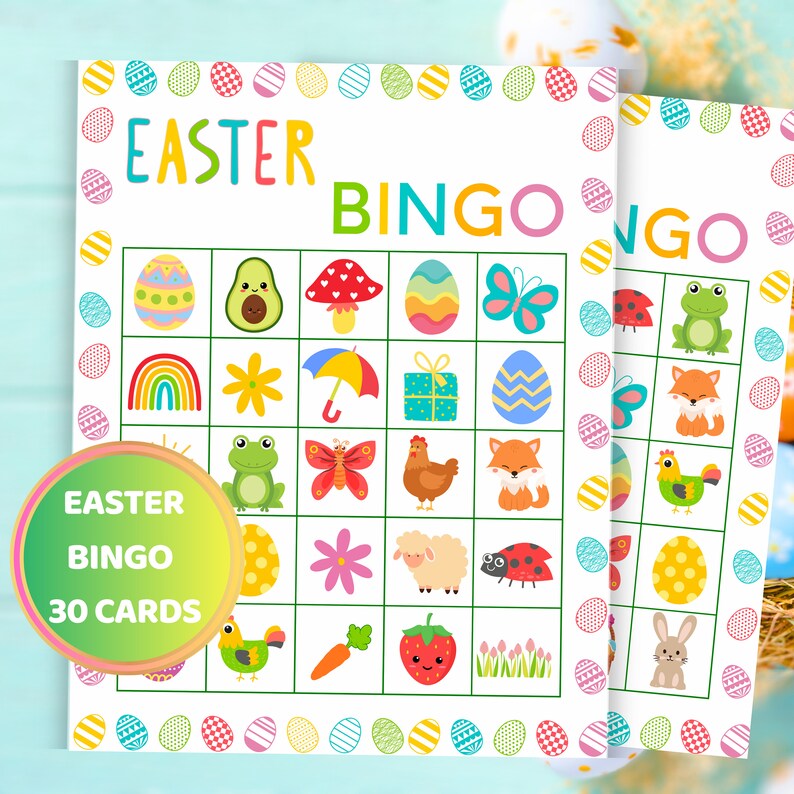 Easter Bingo Game Easter Bingo Cards Easter Bingo Sheets Bingo Easter ...