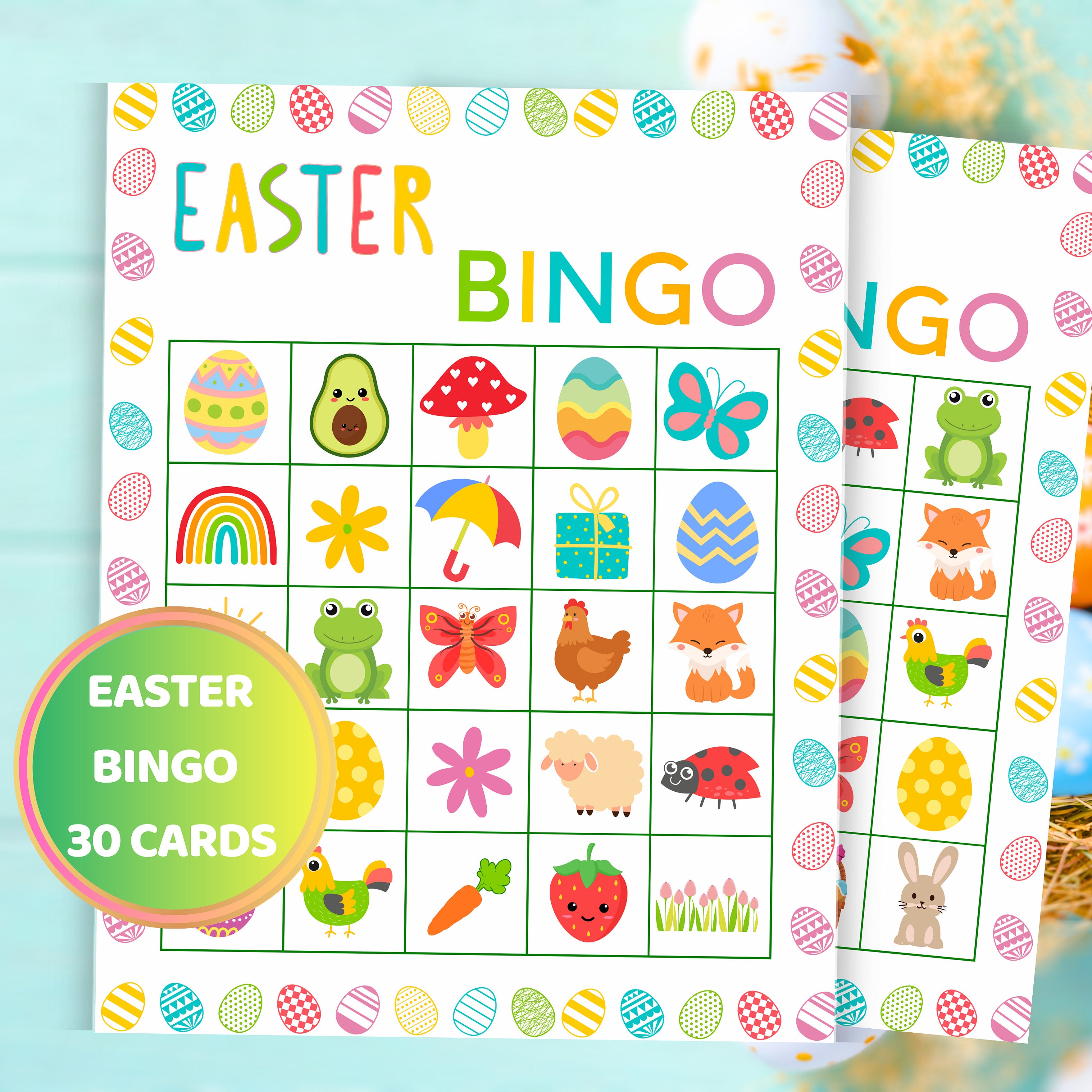 Easter Bingo Game Easter Bingo Cards Easter Bingo Sheets Bingo Easter ...