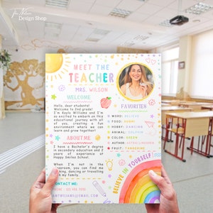 Meet the Teacher Template Bundle Meet the Teacher Kindergarten Letter ...