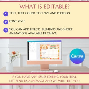 Editable Christmas Reward Chart for Kids Daily Routine Chart - Etsy