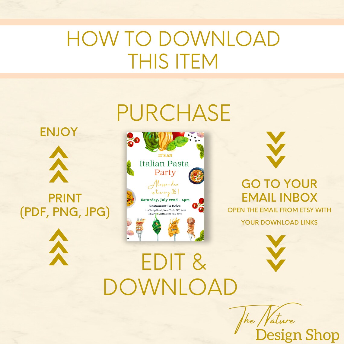 Editable Italian Birthday Party Italian Invitation Pasta Party ...