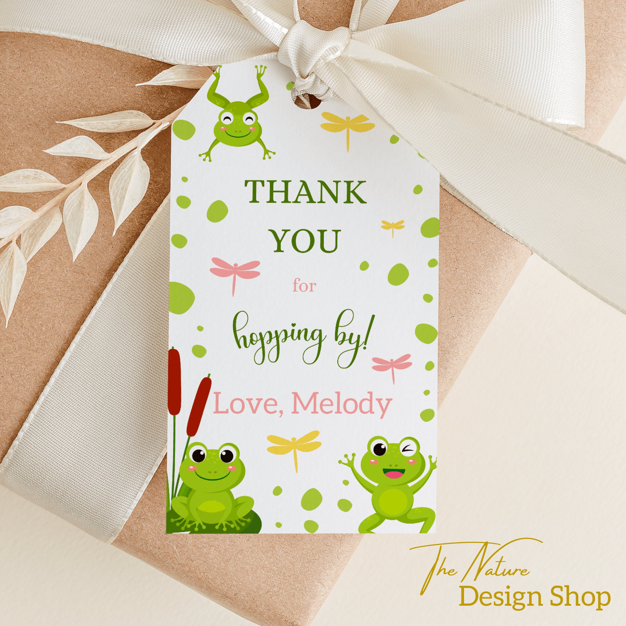 EDITABLE Frog Thank You Tag Frog Favor Tag Frog Birthday Decorations ...