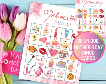 Mothers Day Bingo Game Mothers Day Party Mothers Day Gift School ...