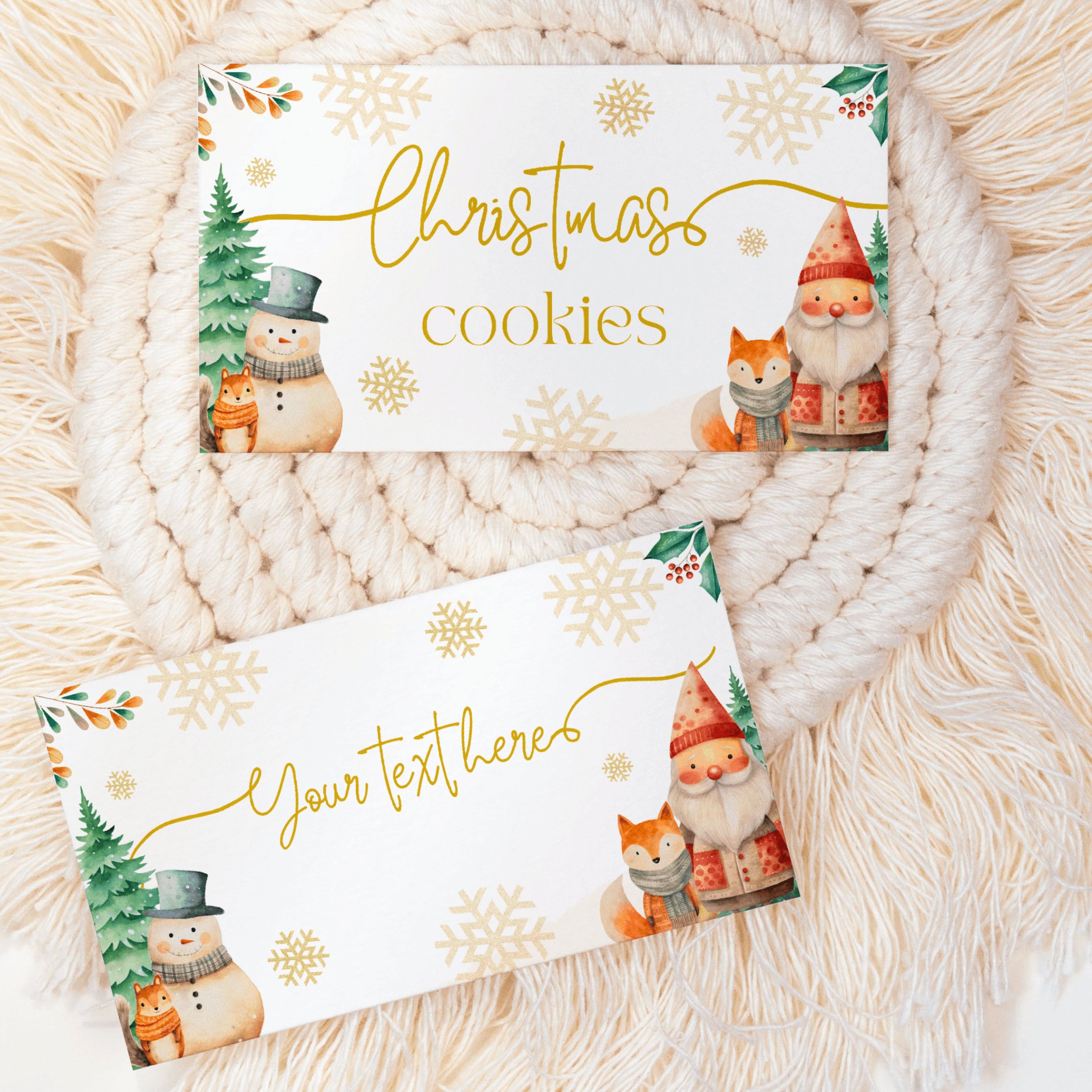 Editable Christmas Buffet Card Template Editable Christmas - Etsy