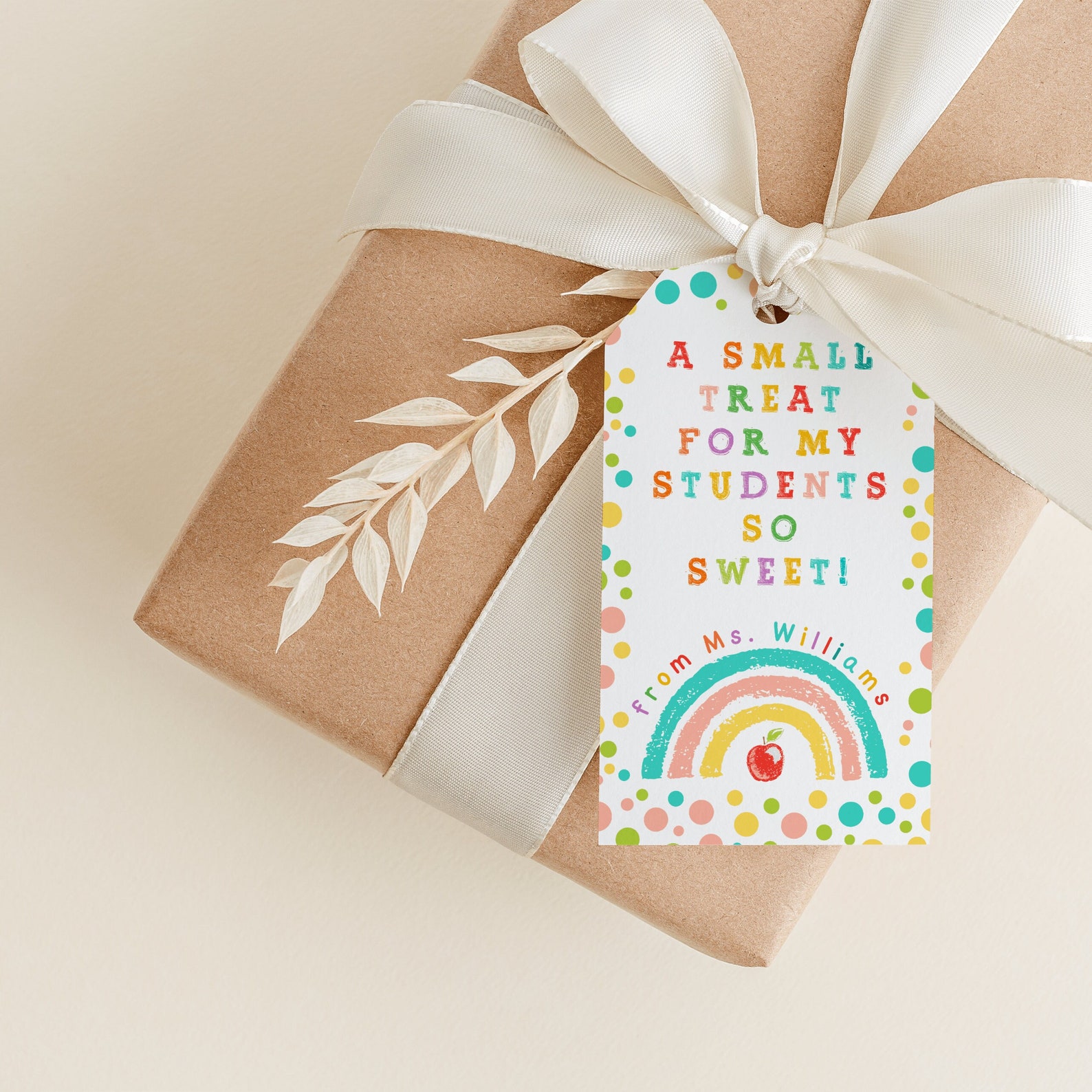 Teacher Gift Tag Back to School Gift Tag School Treat Tag School Gifts ...