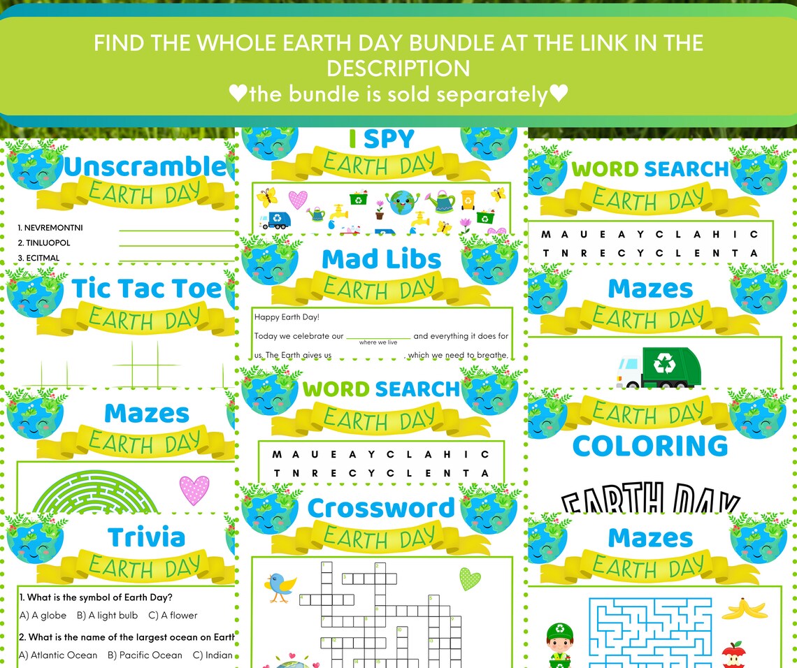 Earth Day Mad Libs Game Earth Day Printable Games Kids Earth Day ...
