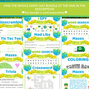 Earth Day Mad Libs Game Earth Day Printable Games Kids Earth Day ...