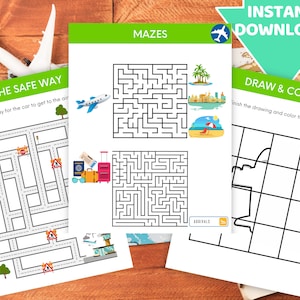 Airplane Kids Activity Airplane Games Kids Airport Games Flight ...