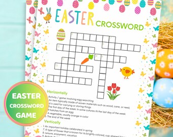 Easter Crossword Puzzle Printable Easter Game Easter Activity for Kids ...
