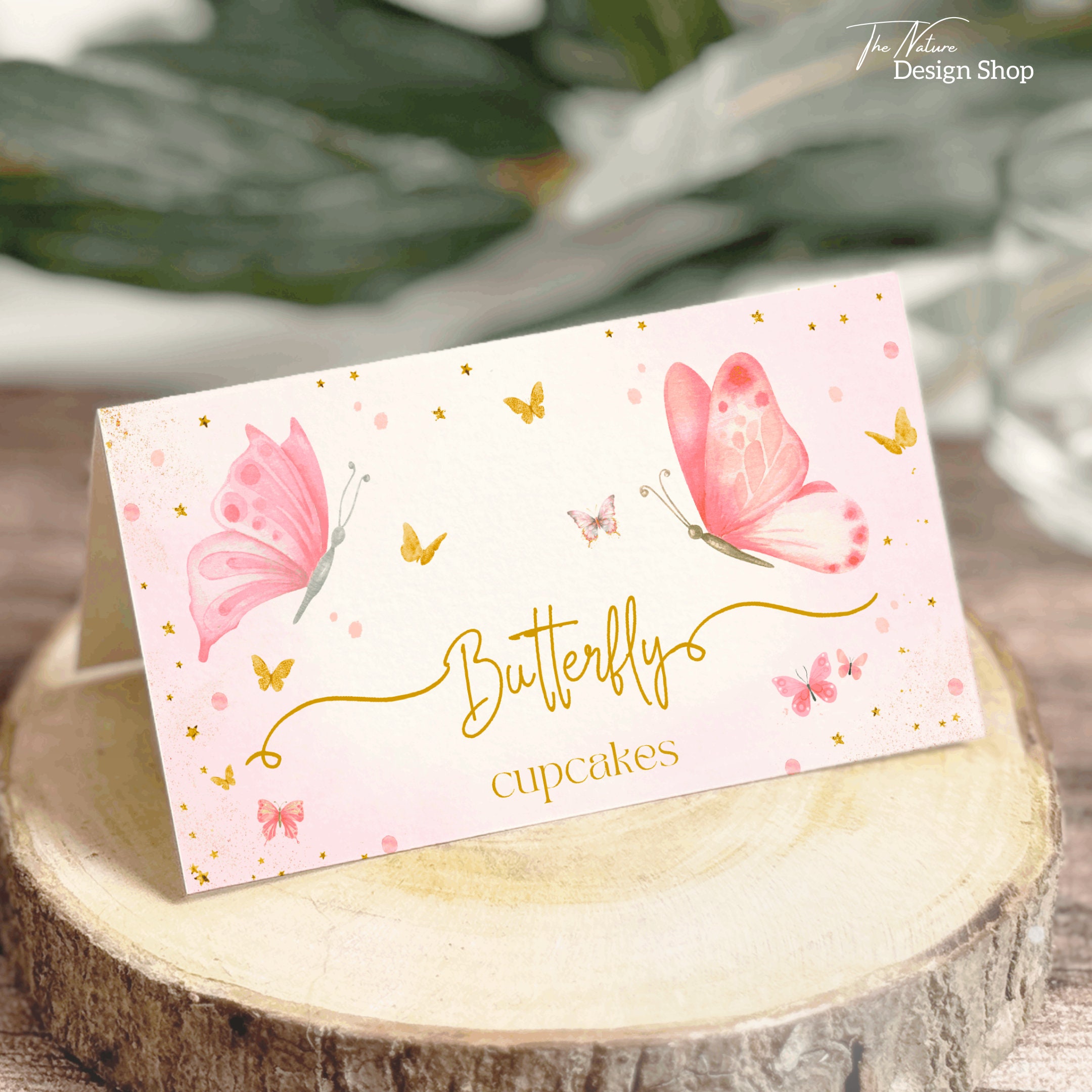 Editable Butterfly Food Label Tent Card Butterfly Birthday Food Card ...