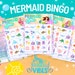 Mermaid Bingo Game Kids Mermaid Birthday Party Game Mermaids Party ...