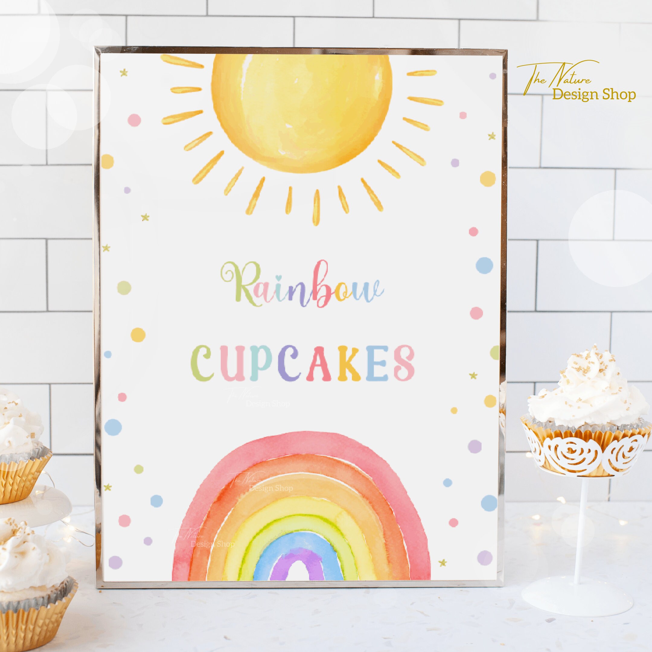 Editable Rainbow Welcome Sign Birthday Welcome Sign Rainbow Birthday ...