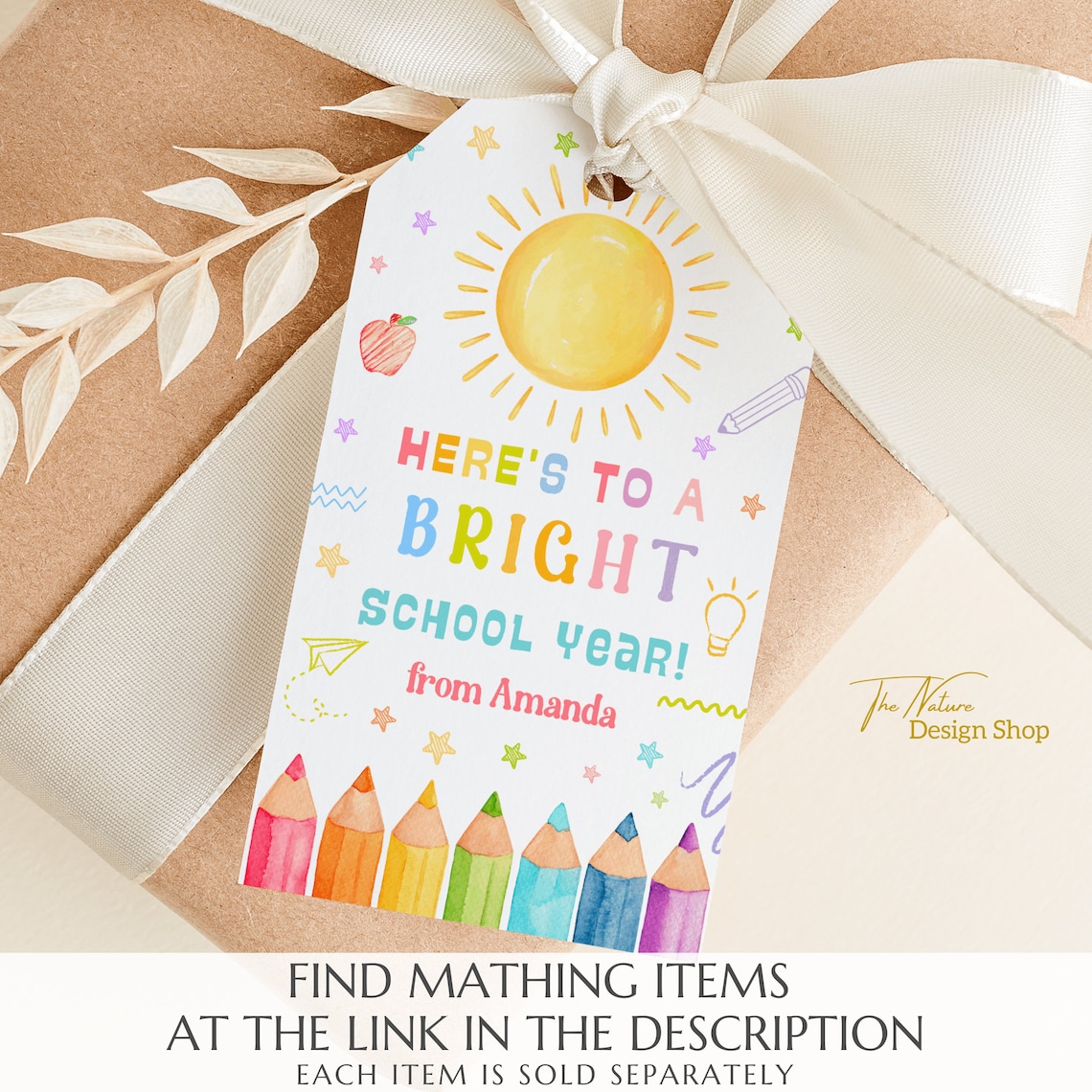 Editable Back to School Tag First Day of School Treat Tag School Gifts ...