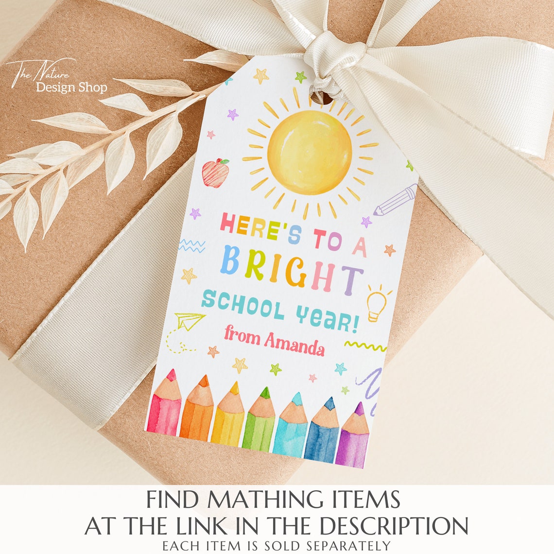 Editable Back to School Tag First Day of School Treat Tag School Gifts ...